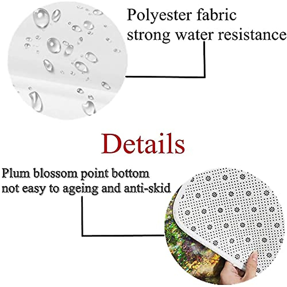 4PCS/Set Afro King Shower Curtain with Non-Slip Rugs,Bath Mat and Toilet Lid Cover,Waterproof Polyester Fabric Black Shower Curtain Sets with 12 Hooks,Cool Typeface Pattern Bath Curtains for Man