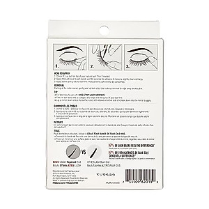 KISS Looks So Natural, False Eyelashes, Shy', 12 mm, Includes 5 Pairs Of Lashes, Contact Lens Friendly, Easy to Apply, Reusable Strip Lashes, Glue On
