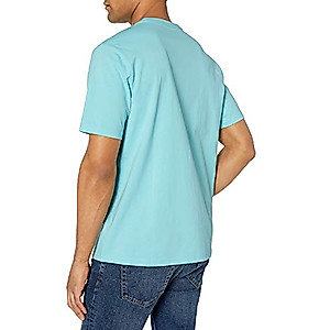 Amazon Essentials Men's Regular-Fit Short-Sleeve V-Neck T-Shirt, Pack of 2, Aqua Blue/White, XX-Large
