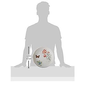Lenox Butterfly Meadow Low Serve Bowl, White -