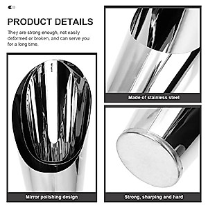 Happyyami 3pcs Bonsai Soil Scoops Stainless Steel Garden Hand Soil Scooper Metal Spade Shovel Bucket Scoop Potted Succulent Planting Potting Cup for Home Gardening Silver