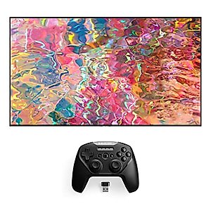 SAMSUNG QN75Q80BAFXZA 75" 4K Ultra HD Smart TV with a SteelSeries Stratus-Duo Controller with 2.4GHz and Bluetooth Options (2022)