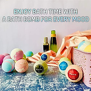 Purelis Moisturizing Bath Bombs Gift Basket, 40 count. Bulk Bath Bomb Gift Set with Essential Oils & Shea Butter. Organic, Individually Wrapped Bath Bombs in Gift Box. Best Gift Idea for Women & Kids!