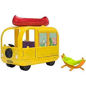 Peppa Pig Pop n’ Playhouse & Play n’ Go Campervan Combo Pack Playset, 15 Pieces - Includes 4 Character Toy Figures Plus Accessories - Toy Gift for Kids - Ages 2+