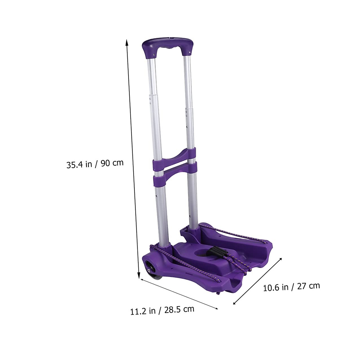 VILLCASE 1PC Folding Luggage cart Aluminum Hand Truck Collapsible Shopping cart Foldable Luggage cart Foldable Trolley cart Lug Trolley Hand Cart Travel Trolley case Aluminum Alloy Purple
