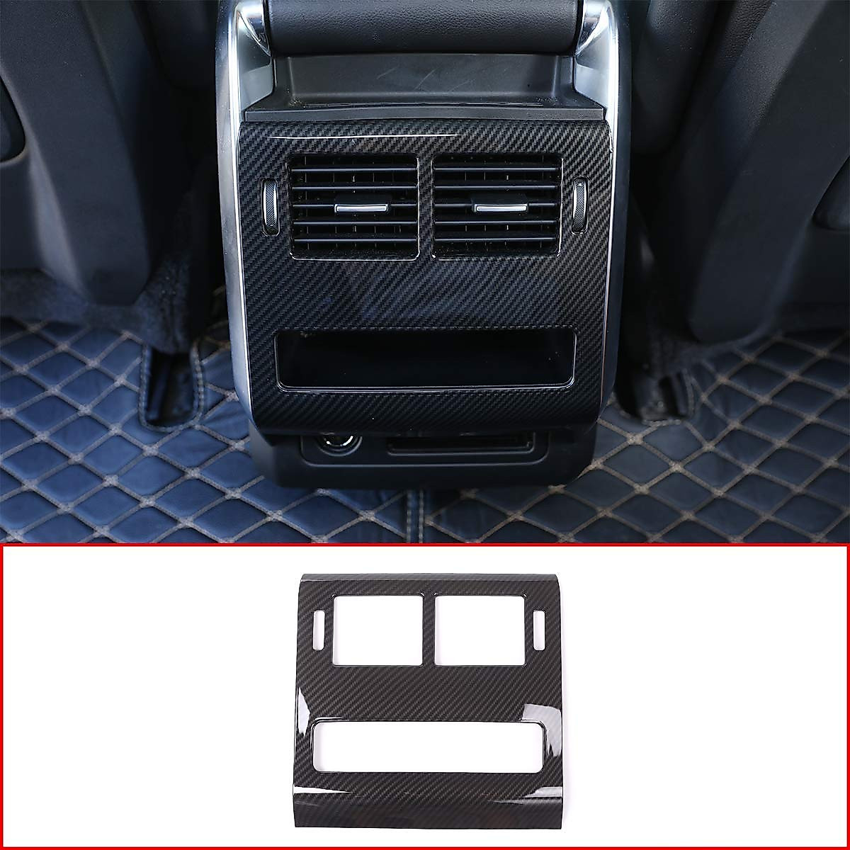 CHEYA 2 Styles ABS Rear Air Conditioning Vent Frame Trim for Range Rover Sport 2014-2017 (Carbon Fiber)