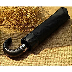 TRADE® Travel Umbrella, Cortex Hook Handle Auto Open & Close Vented Windproof UV Protection Umbrellas with 10 Metal Ribs and Large Canopy for Business Man (Black)