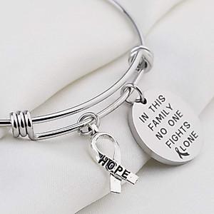 BNQL in This Family Nobody Fights Alone Bracelet Necklace Cancer Awareness Gifts