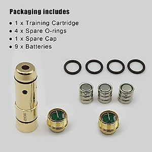 ARKSight Dry Fire Training Cartridge 380ACP and 45ACP Laser Training Cartridge Integrated Snap Cap, Red Laser Bullet