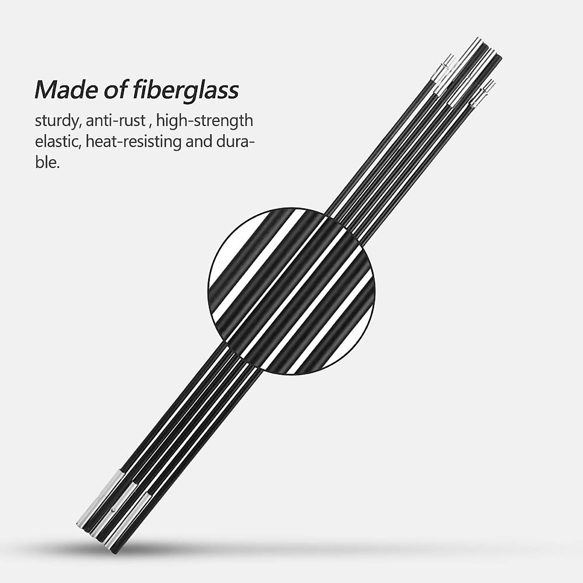 Zerone Replacement Tent Poles, Aluminum Rod Tent Pole Replacement Accessories, Multifunction Tent Poles Rod