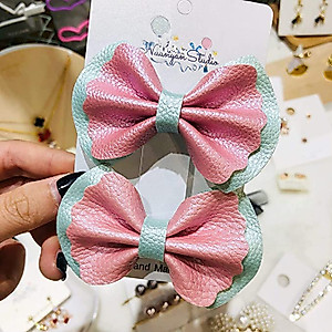 LOTOFUN Shiny Pearl Faux Leather Sheets: Soft Pearl Lustrous Textured Metallic PU Synthetic Leather Fabric 8Pcs/Set 12x8 Inch for Bows Earrings Making DIY Craft (Light Color)