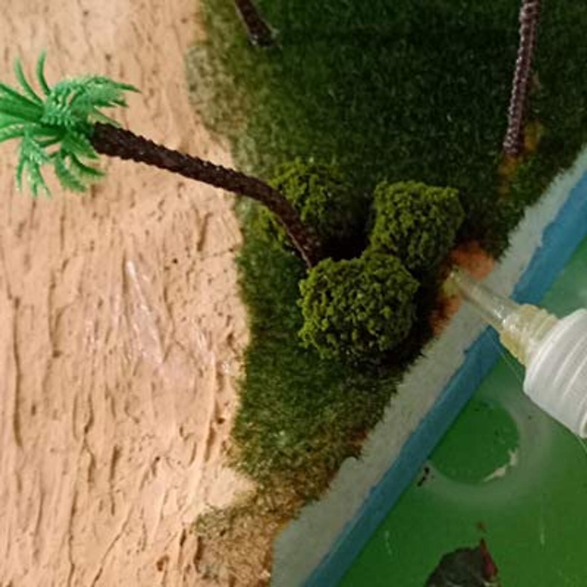 40 Pcs Bush Trees Miniature Vegetation Groups Shrubs Railway Artificial Grass for Model Train Railroad Scenery Sand Table Military Model War Gaming Terrain