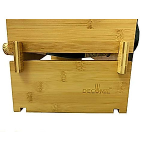 DECOMIL 72 Bottle Stackable Modular Wine Rack Wine Storage Rack Solid Bamboo Wine Holder Display Shelves, Wobble-Free (Eight-Tier, 72 Bottle Capacity)