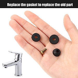 Faucet Washers,58 Pack Faucet Washer Assortment Kit Faucet Parts Washer Flat and Beveled Rubber Faucet Washers Assortment Replacement Kit for Repairing Faucet Leak Worn Out Washer Replacements