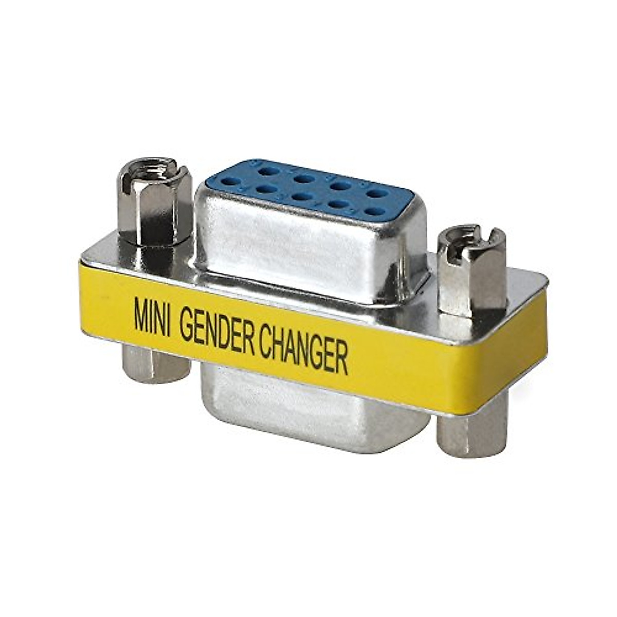 WOVTE DB9 Female to Female Mini Gender Changer Coupler Adapter Connector Pack of 2