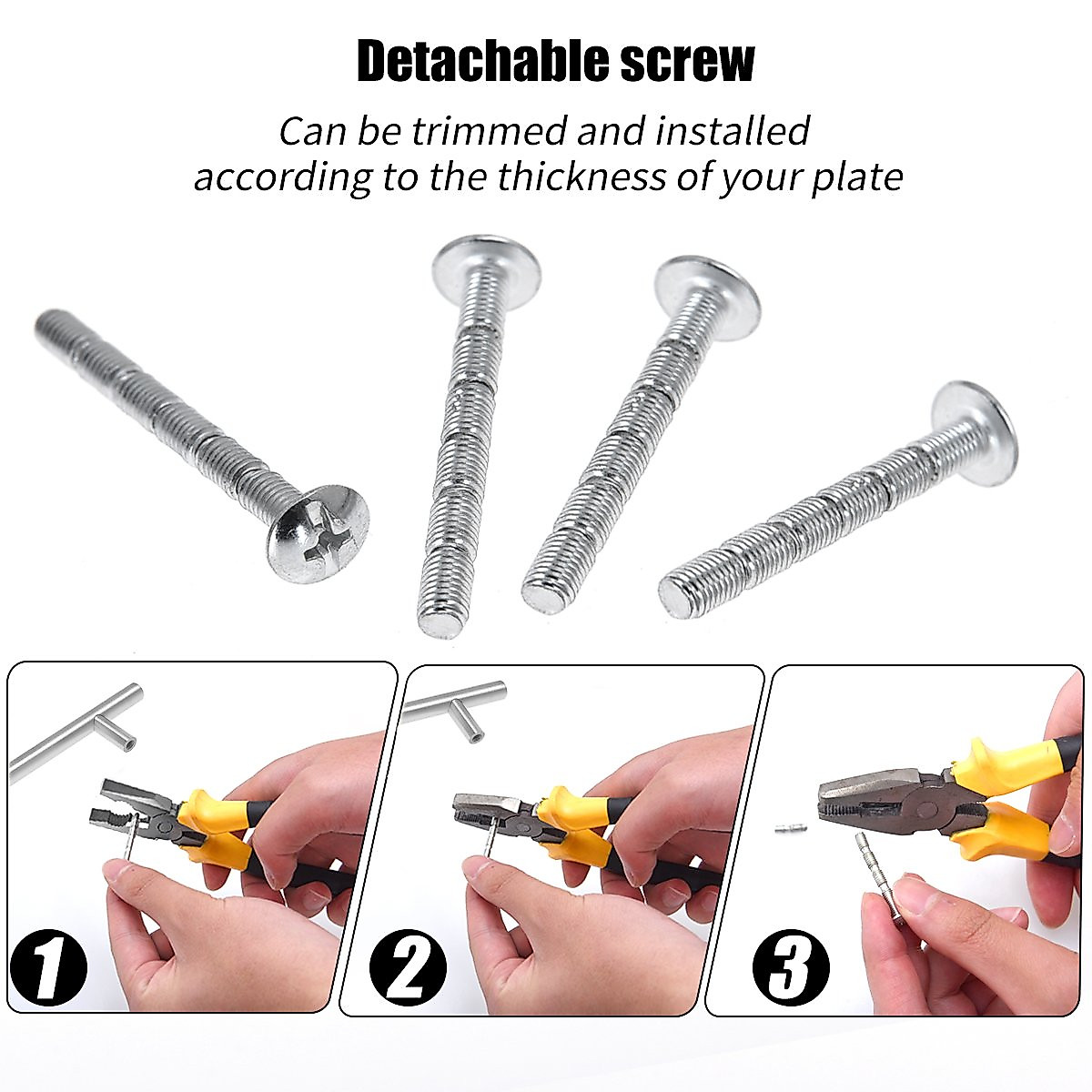 Aybloom Cabinet Handles - Pack of 30 Stainless Steel Brushed Satin Nickel Hollow Tube T Bar Drawer Pulls for Kitchen Furniture Hardware(Satin Nickel, Overall Length: 6", Hole Center: 3-3/4")