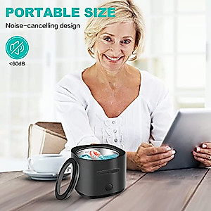 Ultrasonic Retainer Cleaner Denture Cleaning: 42kHz Portable Sonic Dental Clean Pod for Mouth Guard Denture Aligner Invisalign (Black)