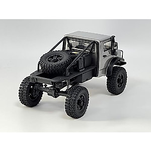 HobbyPlus CR18P EVO Trail Hunter (Silver) - HBP Micro RC Car, RC Crawler 1/18 Scale Full Lock 4WD with 2.4Ghz 4 Channel TX, RC Toys, Remote Control Car for Adults (HELIDIRECT)