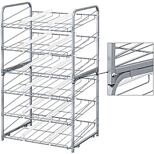 BTY Can Organizer for Pantry Stackable 2 Pack, Can Storage Organizer Rack Stacking Can Dispensers Small Space Holds up to 36 Cans for Pantry, Kitchen, Cabinet- Silver