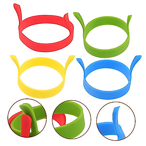 8Pcs silicone pancake ring kitchen ring molds for cooking egg frying molds round fried egg rings tuile molds silicone reusable omelette rings fried eggs non stick