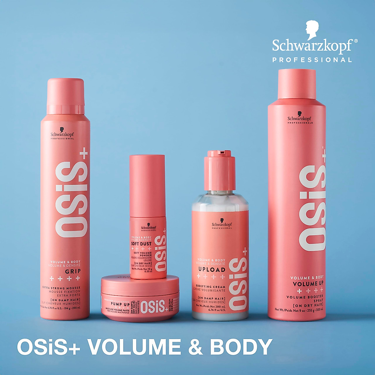 OSiS+ Grip Extreme Hold Mousse – Extra Strong Control and Volume with Lasting Definition and Natural Shine – Volumizing Formula Protects Against Blow Dry Damage, 7 oz