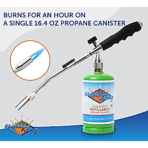 Flame King Propane Gas Blow Torch 20,000 BTU w/Self Igniter, Fire and Charcoal Starter, Weed Burner and more
