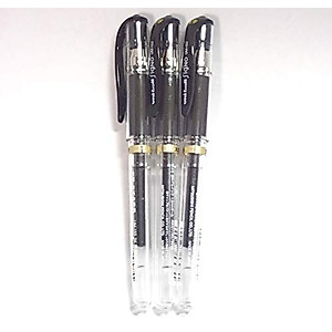 Uni-Ball Signo Broad Point Gel Impact Pen Black Ink, 3 pens per Pack (Japan import) [Komainu-Dou Original Package]