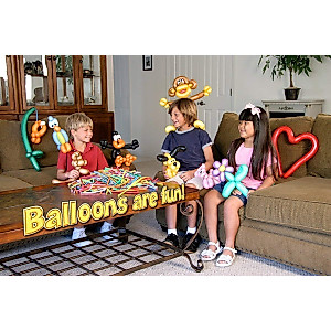 Koogel 400PCS 260Q Twisting Animal Balloons Assorted Color Thickening Latex Twisting Modeling Long Magic Balloons for Animal Shape Weddings, Birthdays Clowns, Xmas Presents