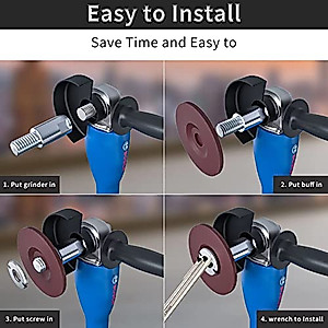 ABPF 2'' Airway Buff Extender, Steel Connecting Rod for Angle Grinder, 1'' Grinder Extension for Polisher，Angle Grinder Extension Shaft