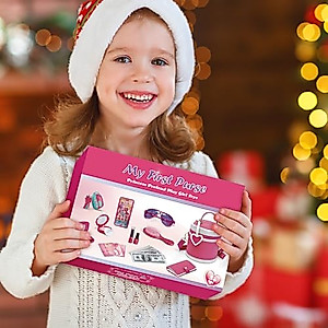 Play Purse Toys for Little Girls, Toddler Purse with Accessories, Princess Pretend Play Toy - Little Girl Toy Purses Birthday Gifts for 3 4 5 6 7 8 Year Old Girls