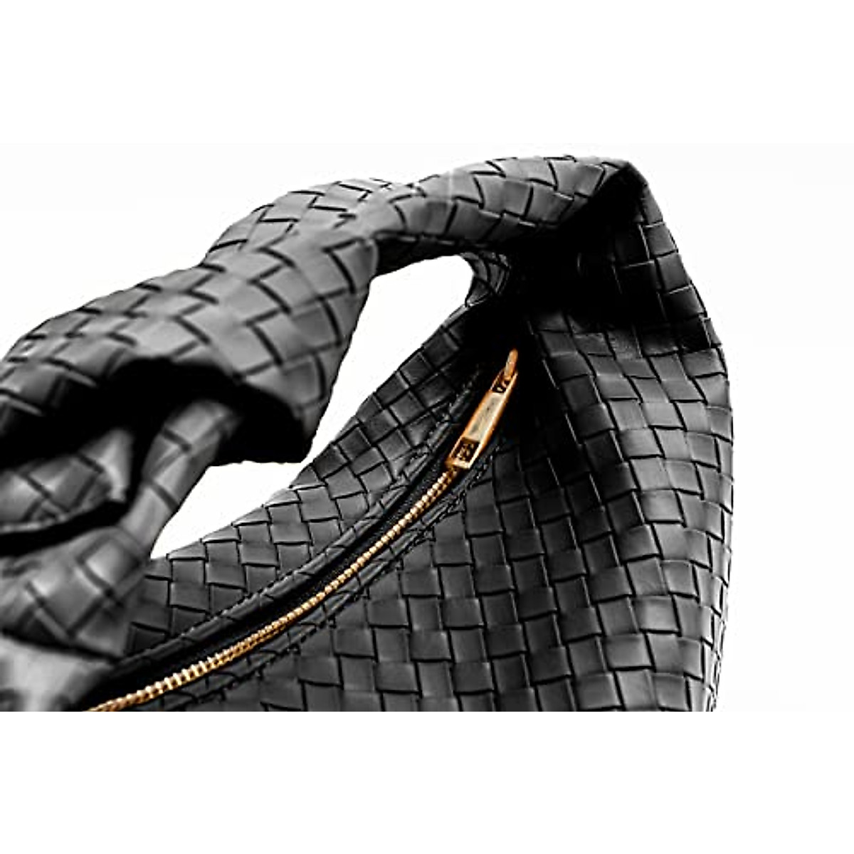 PRETTYGARDEN Women's Soft Leather Handbags Purse Fashion Shoulder Bag Dumpling Knotted Handle Hobo Bags(Black)