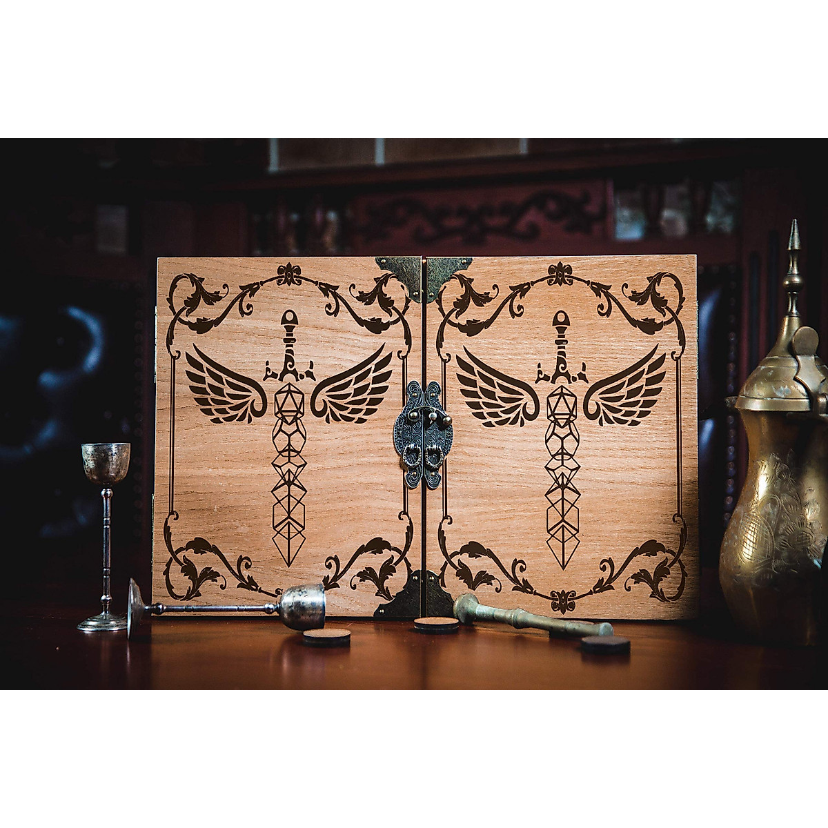 Personalizable Game Master Screen made for Board Role Playing Game - Wooden Handcrafted GM Screen Set - DM Gift Idea - Gifts for Him and Her (Game Master)