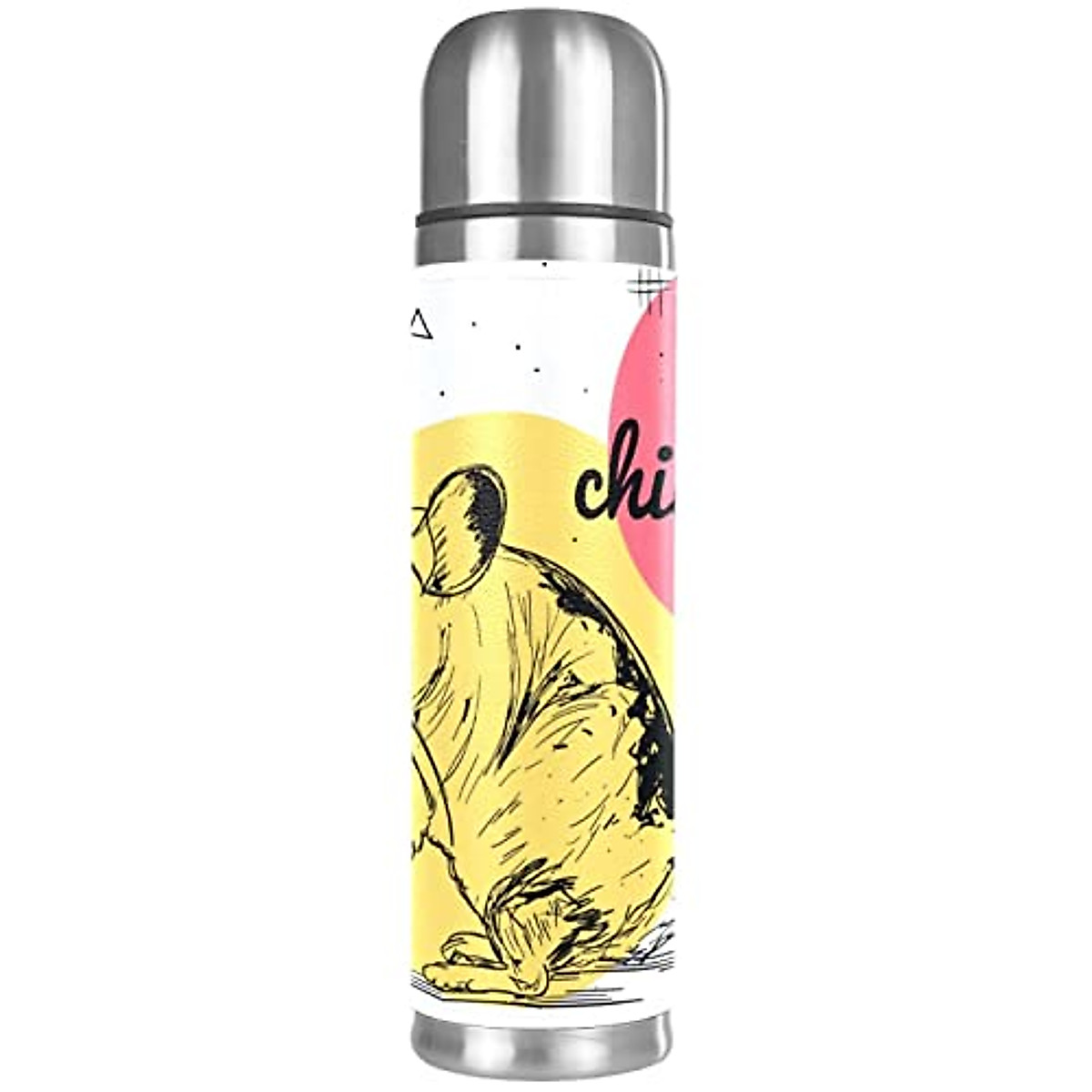 Cute Sweet Chinchilla Vacuum Insulated Water Bottle Stainless Steel Thermos Flask Travel Mug Coffee Cup Double Walled 17 OZ