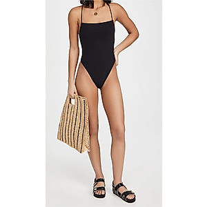 MAR Y SOL Women's Veneto Bag, Natural/Navy, Stripe, Off White, One Size