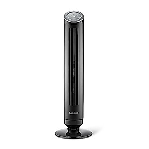 Lasko Ascend 36" Tower Fans for Home, 29 ft/s Airflow, Quiet 29dB on Low, 90° Oscillation, 12 Hour Timer, Air Filter for Hair & Dust, Remote, Black, OST100