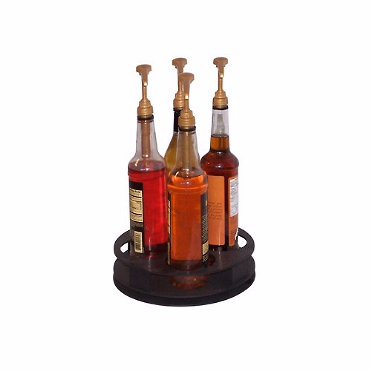 Flavored Syrup Lazy Susan AJB SR 4-10. Great for Coffee Flavors, Snow Cone Syrup, or Even Liquor!