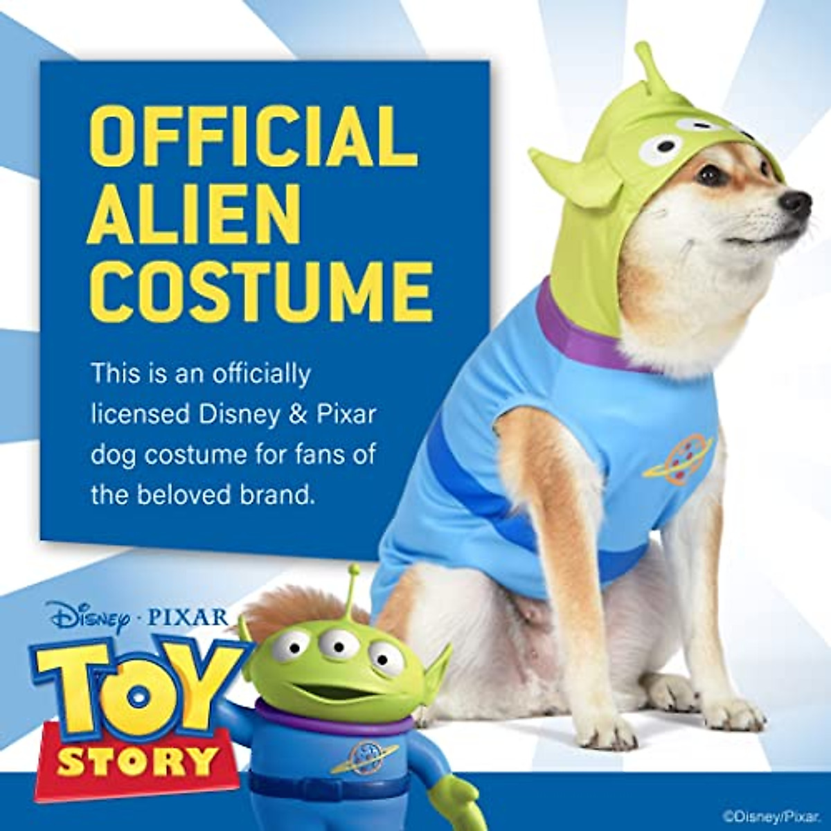 Disney for Pets Halloween Toy Story Aliens Costume for Dogs - Small - | Small Halloween Costumes for Dogs, Officially Licensed Disney Dog Halloween Costume for Pets, Blue (FF22911)