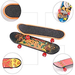 HEHALI 18pcs Finger Skateboards for Kids Mini Fingerboards Finger Toys Hand Skateboard Party Favors, Birthday Creative Gifts (12 Normal + 6 Matte)