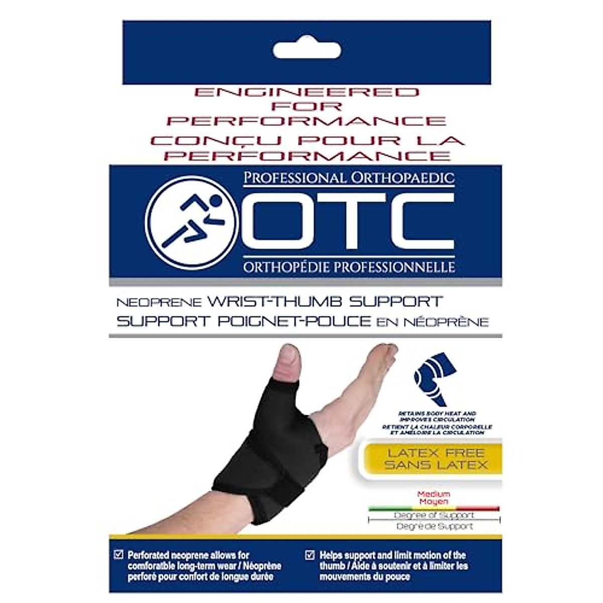 OTC Wrist-Thumb Splint, Wrap Style Support, Neoprene, Small