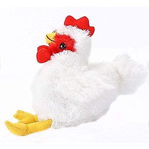 Wild Republic Chicken Plush, Stuffed Animal, Plush Toy, Gifts for Kids, Hug’Ems 7"
