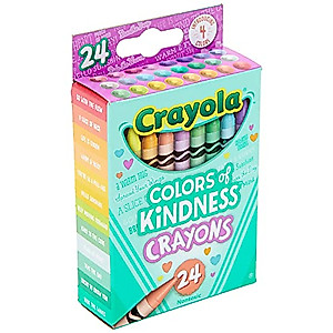 Crayola Colors of Kindness, Pack of 24 Crayons, 24 Count (Pack of 1), Assorted