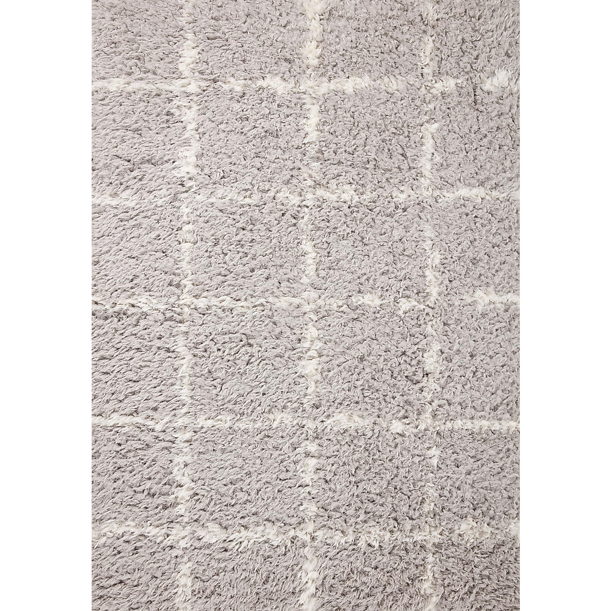 Loloi Angela Rose Amira Collection, Silver & Ivory, 2'-7" x 12'-0" Runner Rug – Extra Plush Moroccan Rugs for Living Room Bedroom Entryway & Hallway No Shed High Traffic Area Home Decor Rug