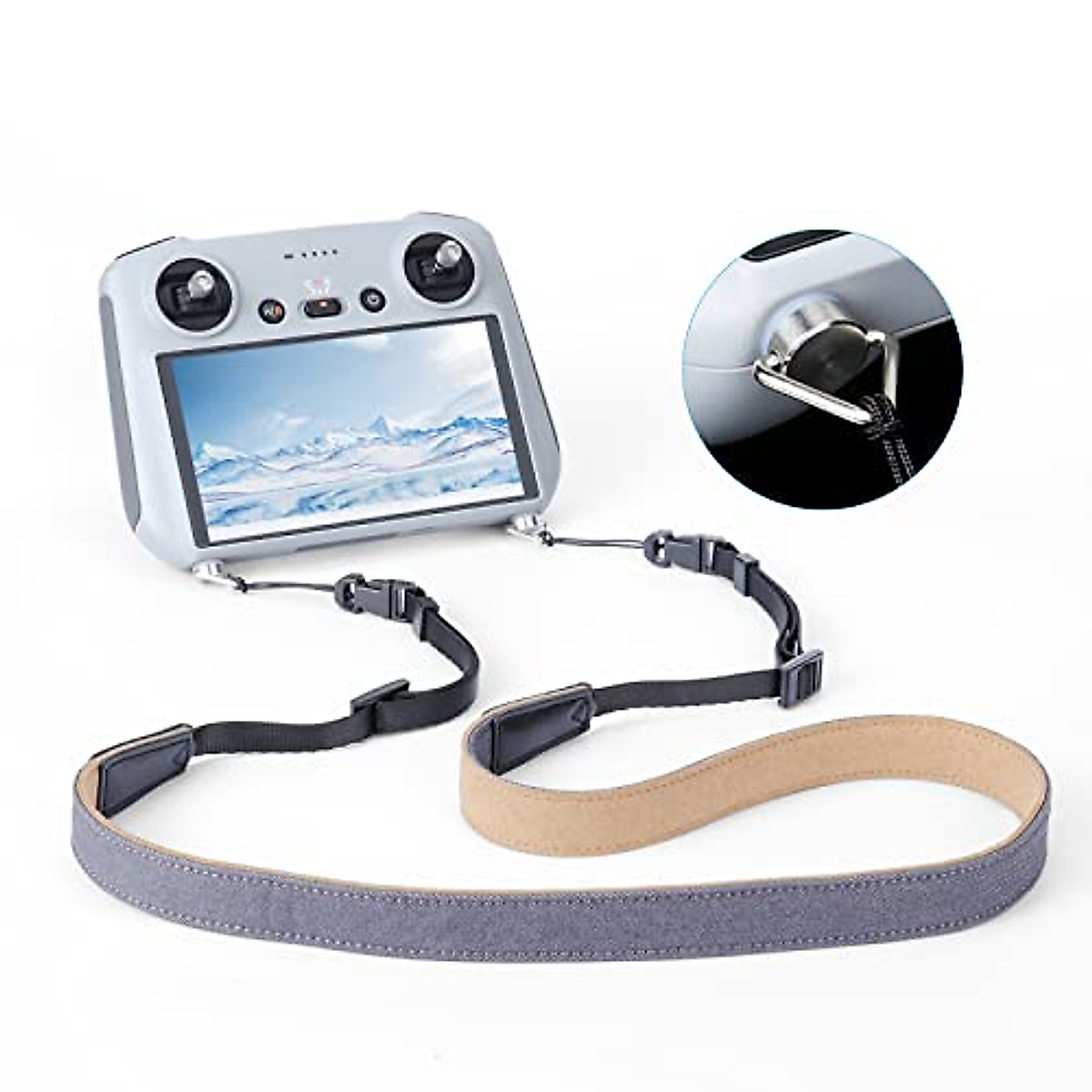 SEASKY Neck Lanyard Strap for DJI Mini 3 Pro/Mavic 3 Classic Cine DJI RC/DJI RC Pro Smart controller Accessories Mavic 2 pro Air 2S Drone Neck Shoulder Tape Tapes band (Dark Grey Double Layer)