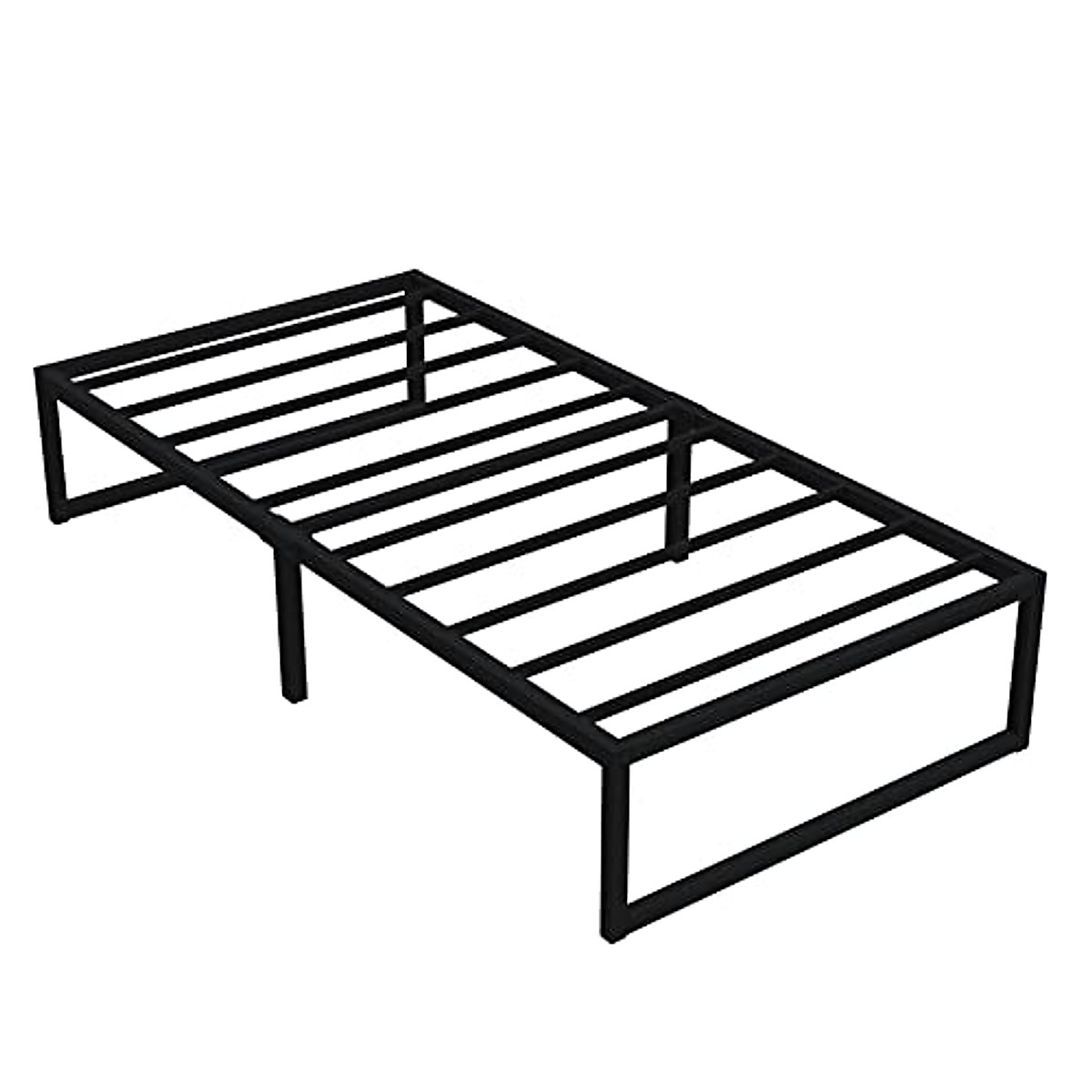 Richwanone 14 inch Twin XL Platform Bed Frame Heavy Duty Metal Mattress Foundation with Steel Slat Support, No Box Spring Needed, Easy Assembly, Black