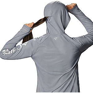 Columbia Women's PFG Tidal Deflector Hoodie, Breathable, UV Sun Protection, Harbor Blue, XX-Large