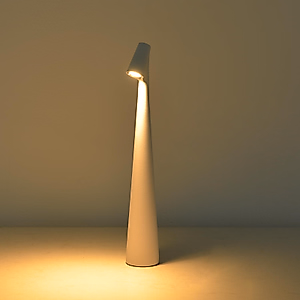 MESIYO Cordless Table Lamps, Outdoor Portable Battery Operated Lamp Rechargeable Led Touch Battery Table Lamp 3 Level Brightness Cordless Lamp for Restaurant, Bedroom, Couple Dinner, Camping (White)