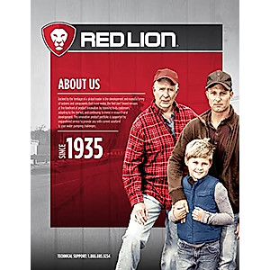 Red Lion RL-SC50T 115-Volt, 1/2 HP, 4300 GPH Cast Iron Sump Pump with Tethered Float Switch, 10-Ft. Cord, Red, 14942746