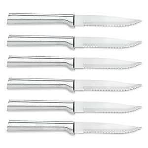 Rada Cutlery Serrated Steak Knife, Aluminum Handle, Pack of 6