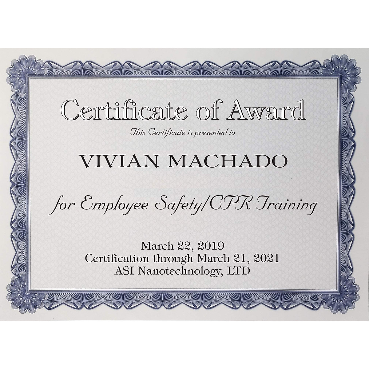 100 Sheet Certificate Paper, Blue Border, Letter Size Blank Paper, by Better Office Products, Specialty Award, Diploma Certificate Paper, Laser and Inkjet Printer Friendly, 8.5 x 11 Inches, 100 Count