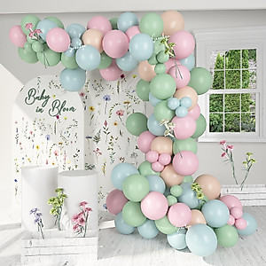 Soonlyn Baby In Bloom Balloon Arch Kit 14ft, Baby In Bloom Baby Shower Decorations, Wildflower Baby Shower Decorations, Bridal Shower, Wedding, Birthday